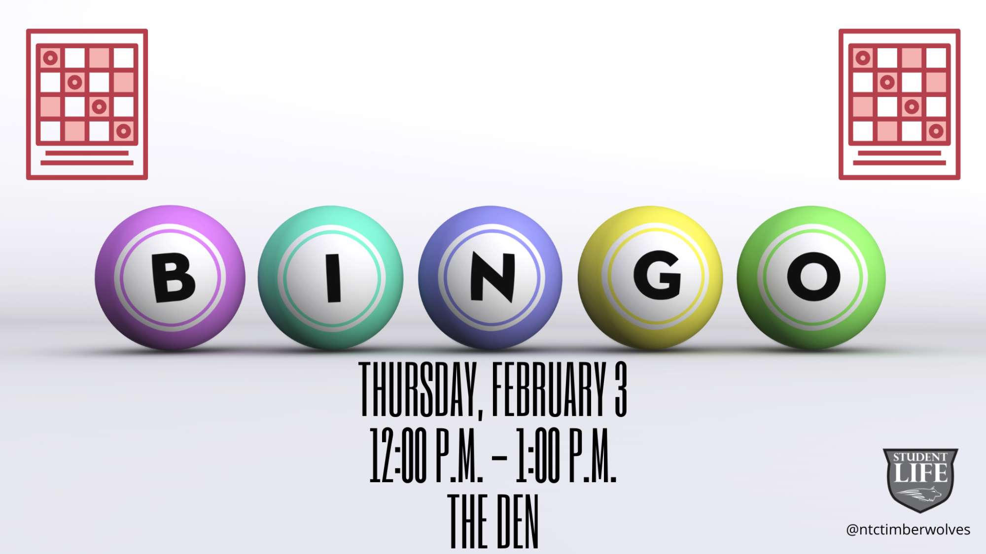 Bingo - Student Events | Northcentral Technical College