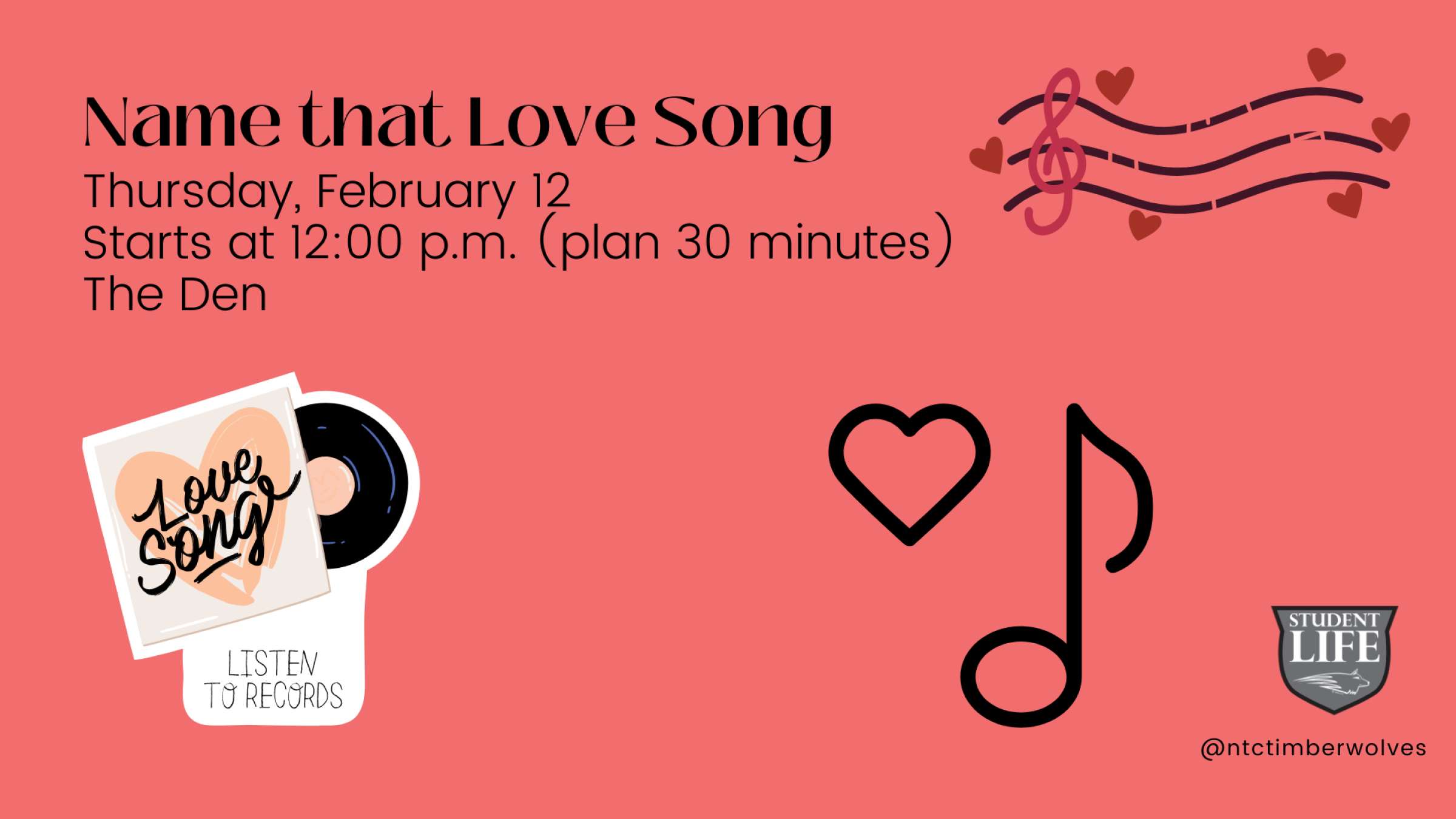 Name that Love Song - Student Events | Northcentral Technical College